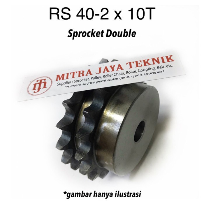 Jual SPROCKET GEAR DOUBLE RS 40 - 2 x 10T SPROCKET RANTAI GIGI 10 ...