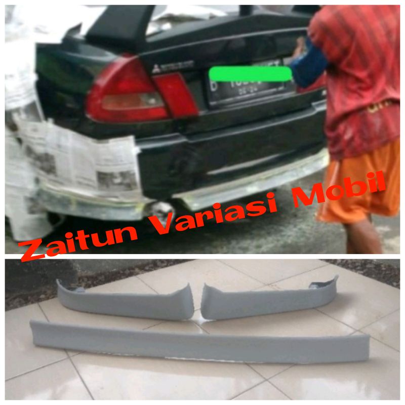 Jual bodykit lips belakang lancer evo 4 CK4 fiber (3pcs) | Shopee Indonesia