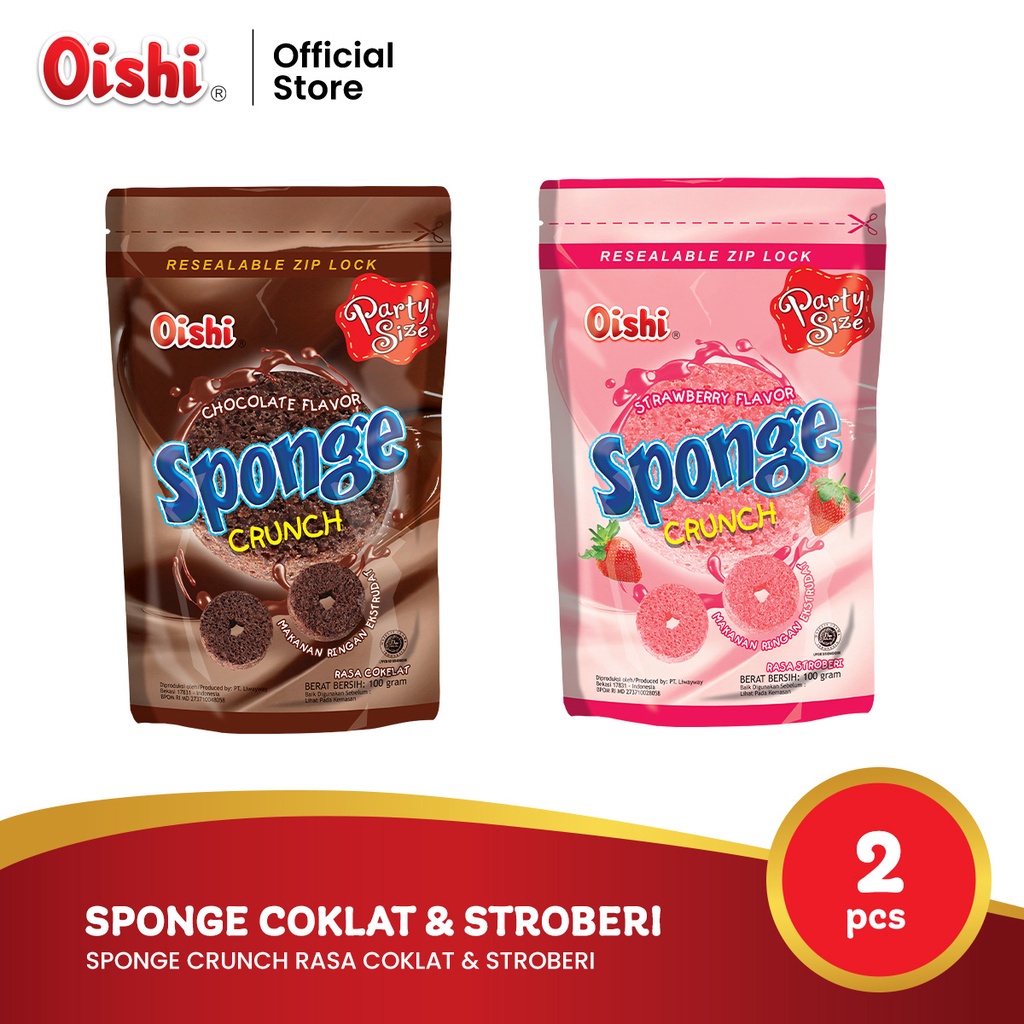 Jual Sponge Crunch Rasa Coklat & Stroberi | Shopee Indonesia