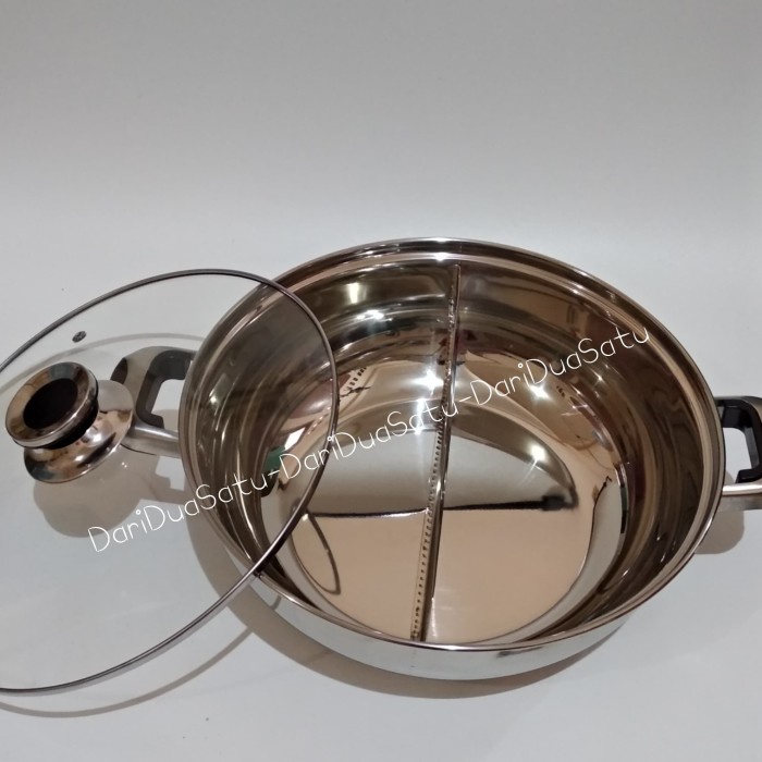 Jual Panci Shabu 2 Sekat Stainless 3 Cm | Shopee Indonesia