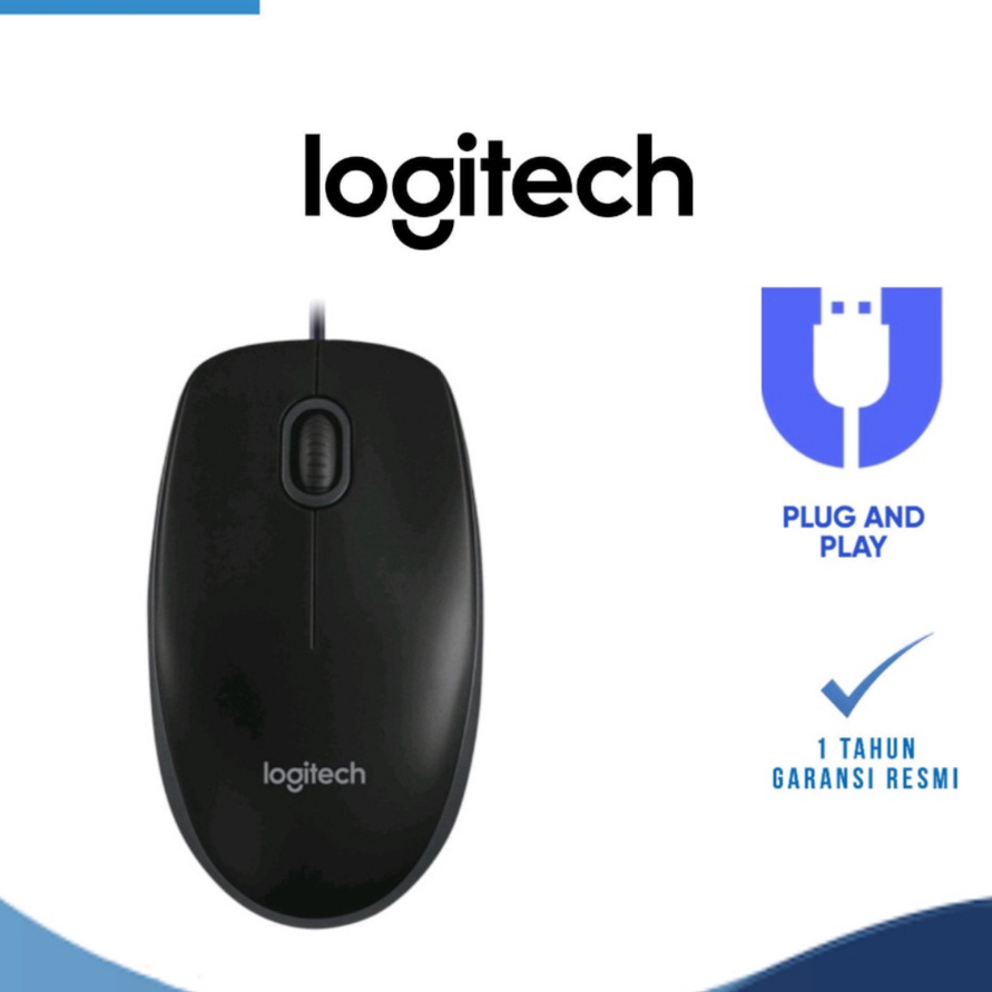 Jual Logitech B100 Optical Usb Mouse Shopee Indonesia