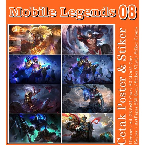 Jual Sticker Poster | Mobilelegends | Mlbb | Mobile Legends Bangbang ...