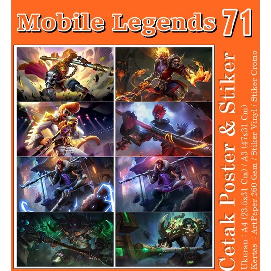 Jual Sticker Poster | Mobilelegends | Mlbb | Mobile Legends Bangbang ...