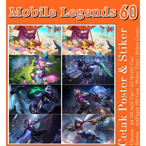 Jual Sticker Poster | Mobilelegends | Mlbb | Mobile Legends Bangbang ...