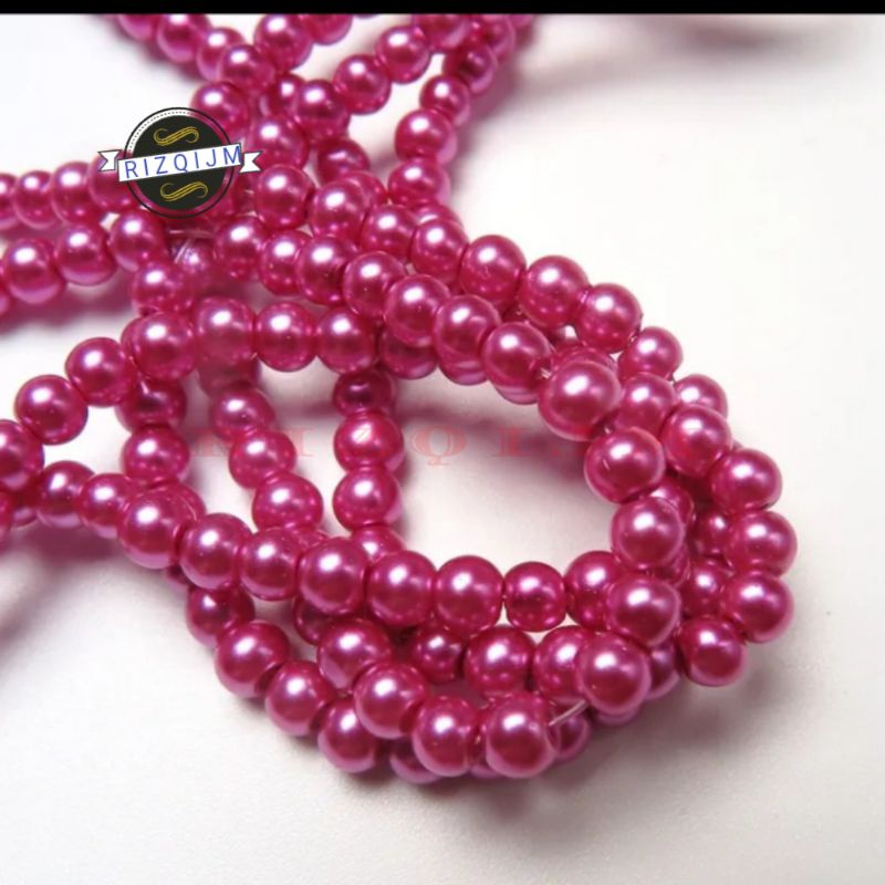 Jual Mutiara Sintetis Mutsin Berat 4mm 6mm Manik Manik Mutiara Kilap ...