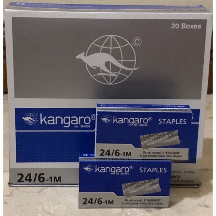 Jual Isi staples Besar No 3 merk Kangoro ( isi 20 box kcl ) | Shopee ...