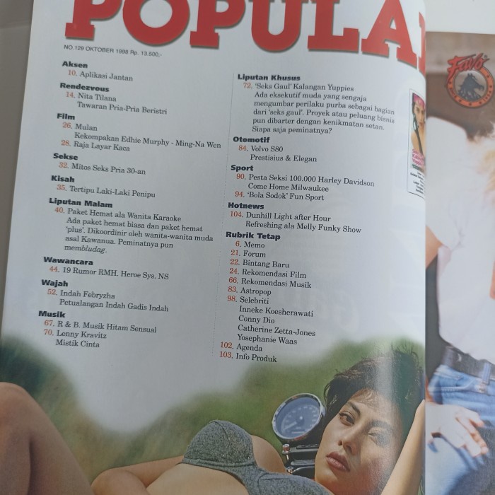 Jual MAJALAH POPULAR NO. 129/1998 COVER INDAH FEBRYZHA | Shopee Indonesia