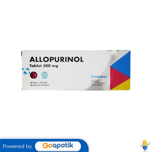 Jual ALLOPURINOL INTERBAT 300 MG BOX 100 TABLET | Shopee Indonesia