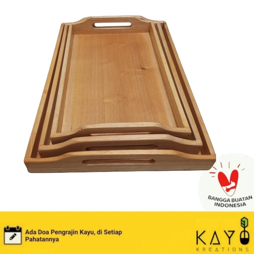 Jual Nampan Kayu Cantik Aestetik Bahan Kayu Mahoni - Peralatan Dapur ...
