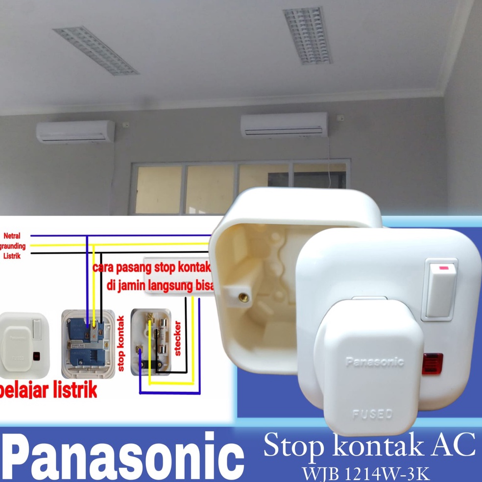 Jual Harga Promo.. PANASONIC WBJ 1214W-3K STOP KONTAK AC PANASONIC SOCKET AC PANASONIC SET CKP ...