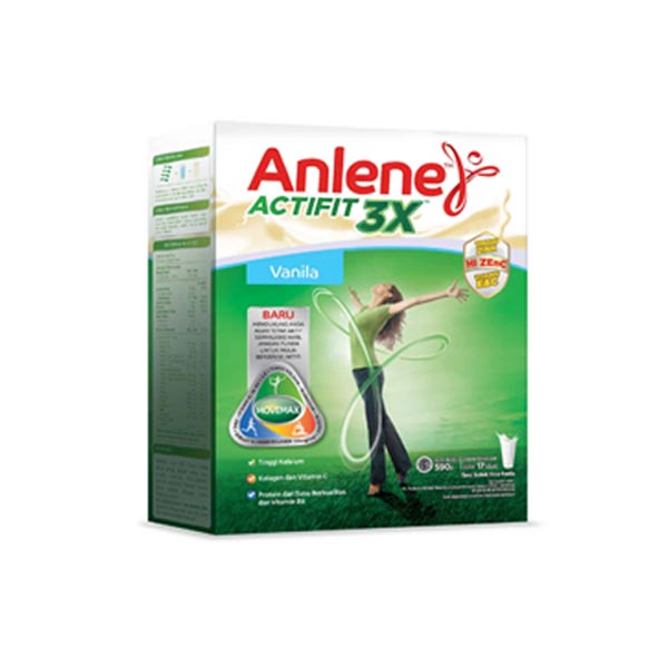 Jual ANLENE ACTIFIT 3X VANILA 590 GR - SUSU | Shopee Indonesia
