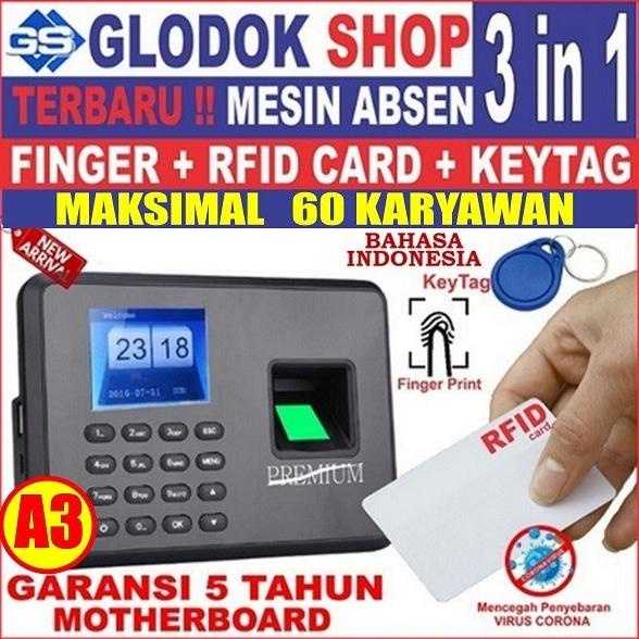 Jual MESIN ABSENSI / MESIN ABSEN / SIDIK JARI / FINGER PRINT A3 ...