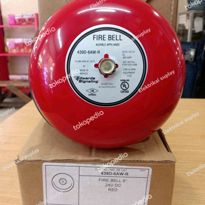 Jual Best Seller Bell Alarm 439D-6Aw-R Edwards Signaling Fire Bell ...