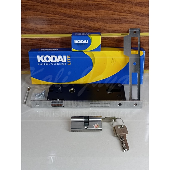 Jual Mortise Lock Set Kodai Lite 4 Ab + Silinder 6Mm / Body Kunci Pintu ...