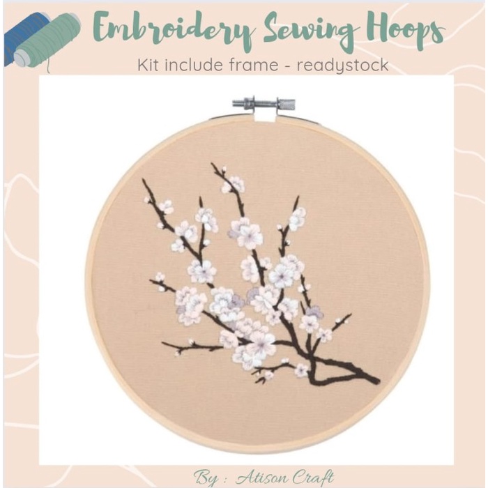 Jual MUST HAVE!! DIY JAHIT SULAM DENGAN HOOP KAYU MIDANGAN RAM FRAME ...