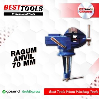 Jual Ragum meja Anvil 70mm Klem penjepit 3" Catok meja Tanggem PUTAR ...