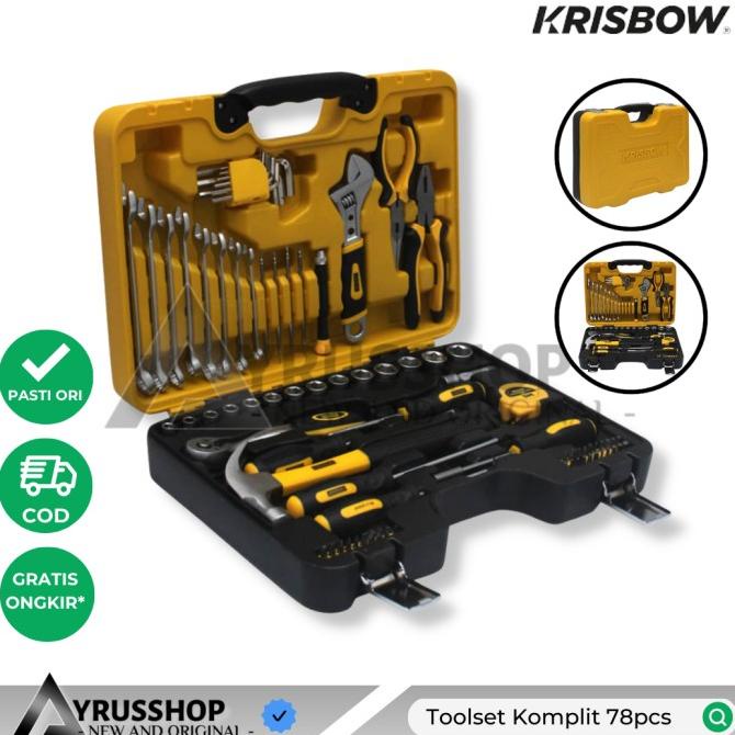 Jual +++++] Krisbow Mekanik Tool set 78pcs Kunci lengkap Perkakas ...
