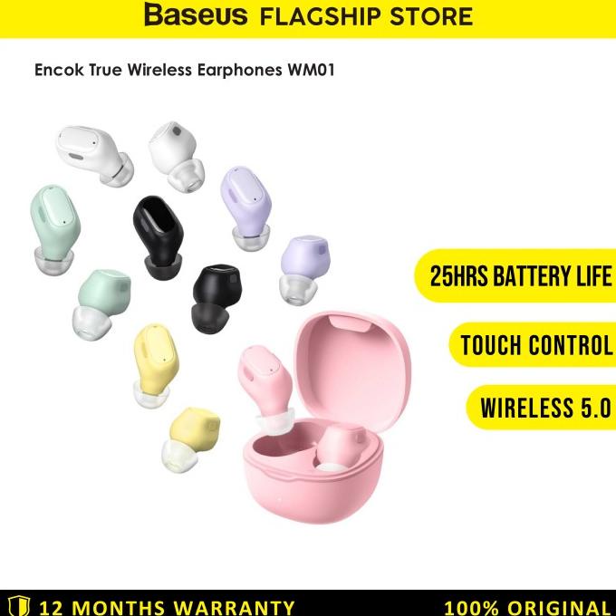 Jual BASEUS WM01 TWS True Wireless Earphones Earbuds | Shopee Indonesia