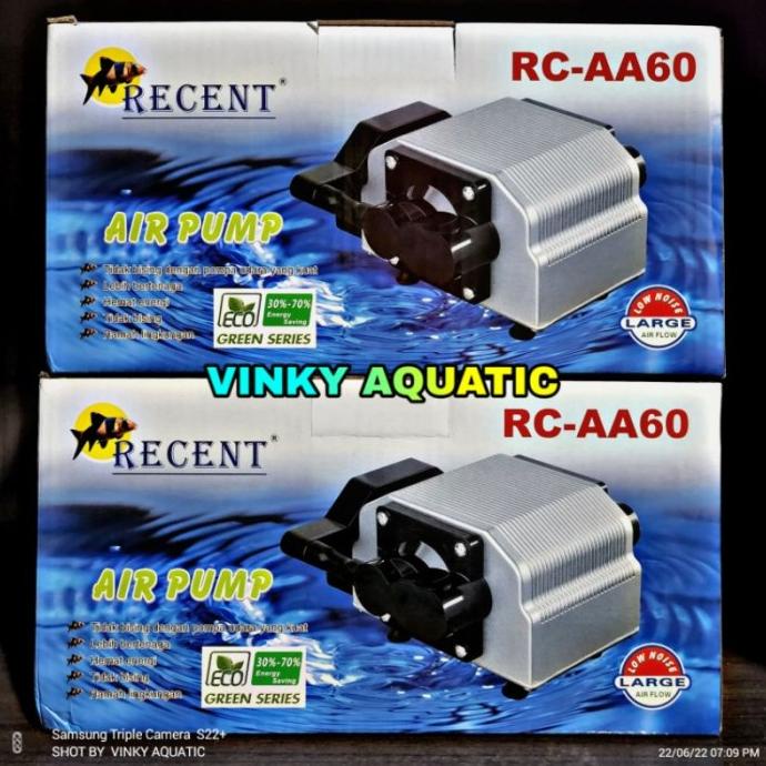 Jual Mesin Aerator Blower Recent Air Pump Rc-Aa60 Haadiahkartu | Shopee ...