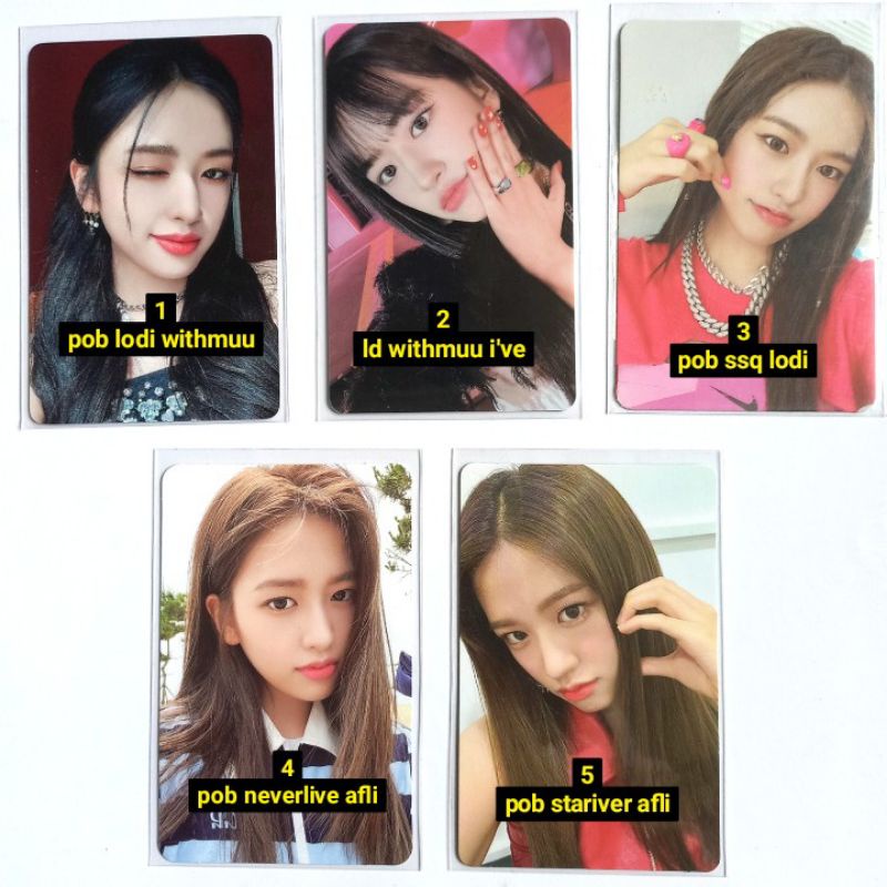 Jual wts want to sell photocard yujin ive official pob benefit lucky draw withmuu ssq soundwave ...
