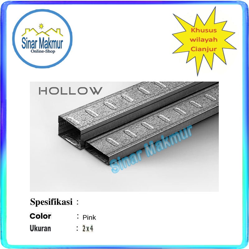 Jual Besi Holo Hollow Galvanis 2x4 CM Pink | Shopee Indonesia