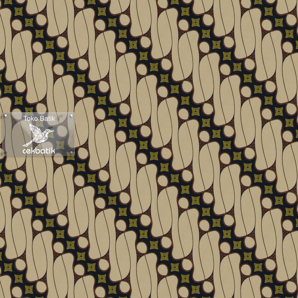 Jual kain batik - Motif Batik Sunda Parang Sogan V1 (Hitam Wajik Kuning ...