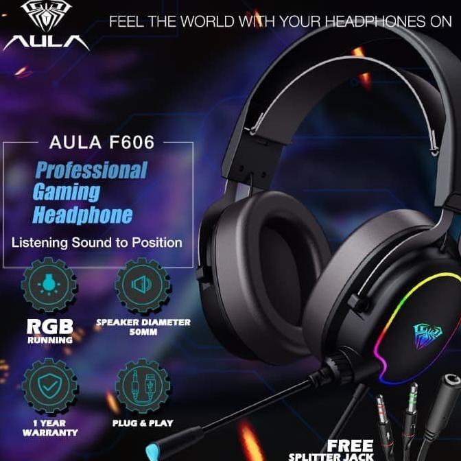 Jual Headset Gaming LED AULA F606 RGB Running | Shopee Indonesia
