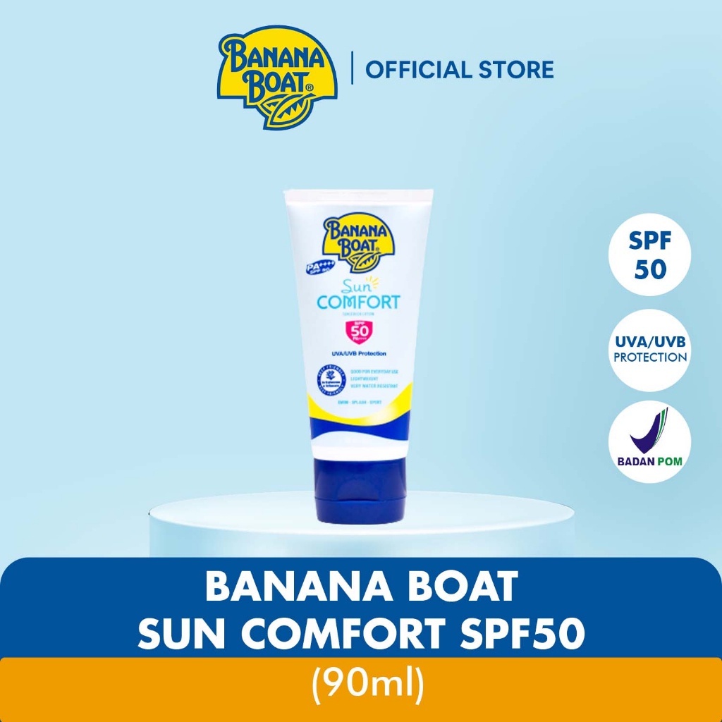 Jual Banana Boat Sunscreen Sun Comfort SPF 50 90 mL | Shopee Indonesia