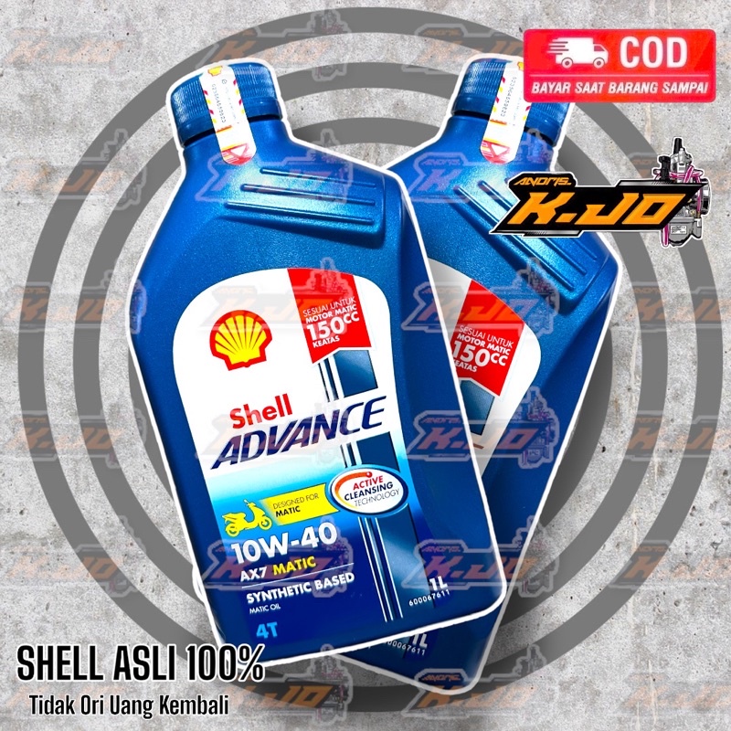 Jual Shell Advance AX7 1 Liter Matic SC 10W40 Motor Matic NMAX AEROX LEXY SPIN | Shopee Indonesia