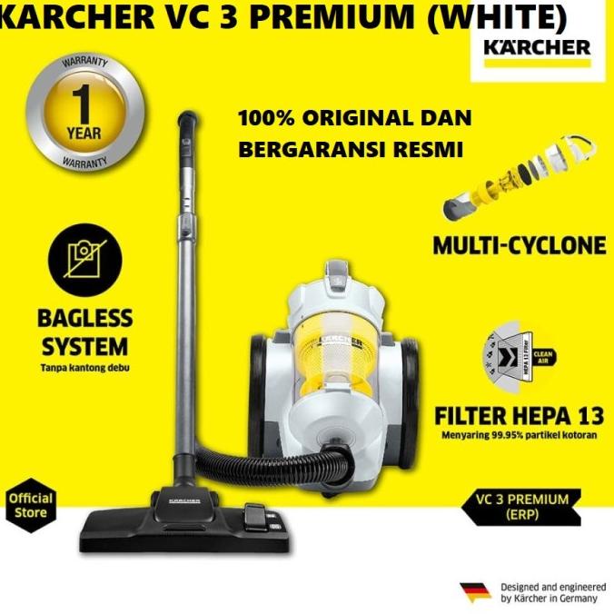 Jual Karcher VC3 Premium Vacuum Cleaner | VC 3 Premium (ERP) - Putih ...