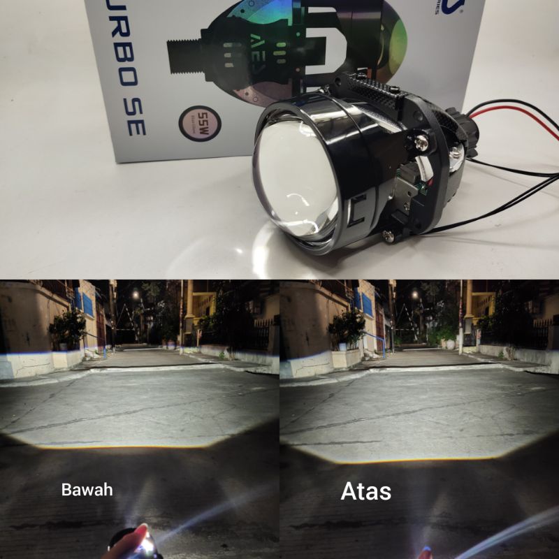 Jual Projie Projector Biled AES TURBO SE 2.5inc Blue Glass jauh dekat ...