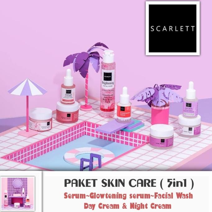 Jual SCARLETT WHITENING PAKET SKINCARE ( 5in1 ) | Shopee Indonesia