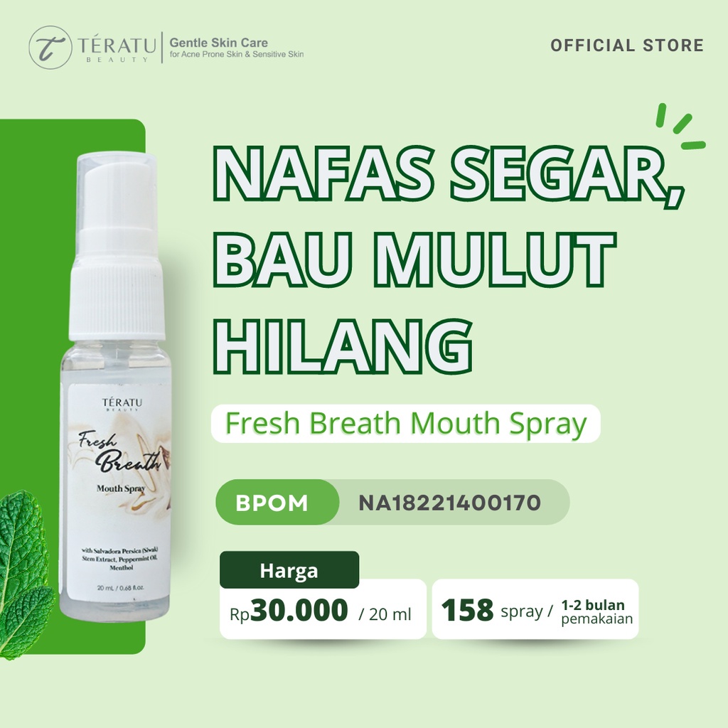 Jual TERATU BEAUTY Fresh Breath Mouth Spray (Mouth Spray Penghilang Bau ...