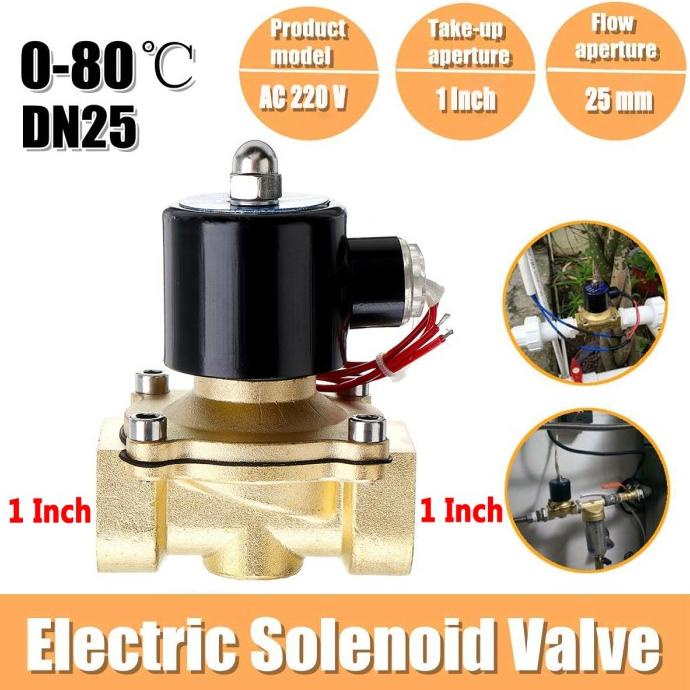 Jual Selenoid Valve 2 way 1 Inch selenoid water valve kran elektrik ...