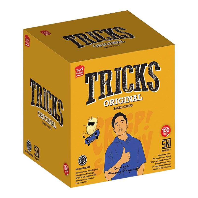 Jual TRICKS Potato Baked Crisps Biskuit Kentang Original 4 x 12 g ...
