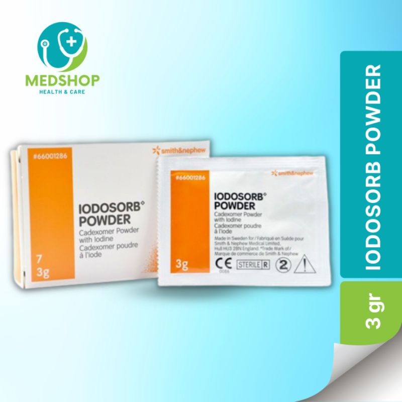 Jual Iodosorb Powder | Cadexomer Iodine | Antimikrobial Dressing 3 gr ...
