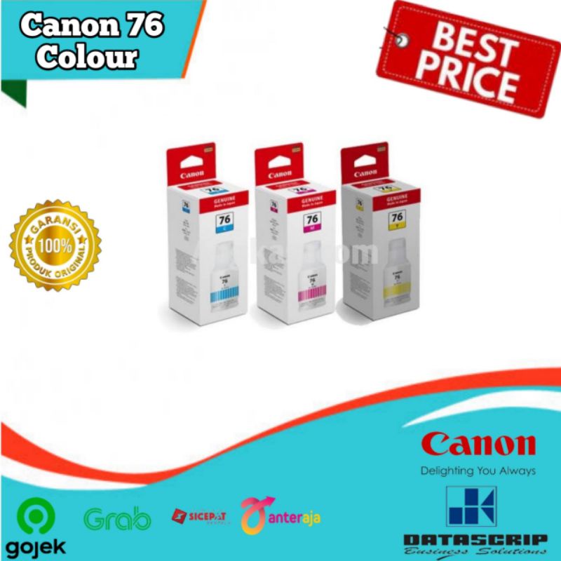 Jual Tinta Canon GI-76 GI 76 Cyan Magenta Yellow / Color Original Ink ...