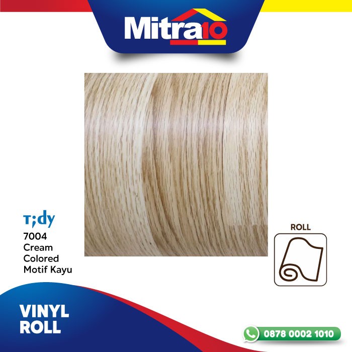 Jual Tidy Vinyl Roll 7004 Cream Colored Parquet 2MM X 2M X 1M - Lantai ...