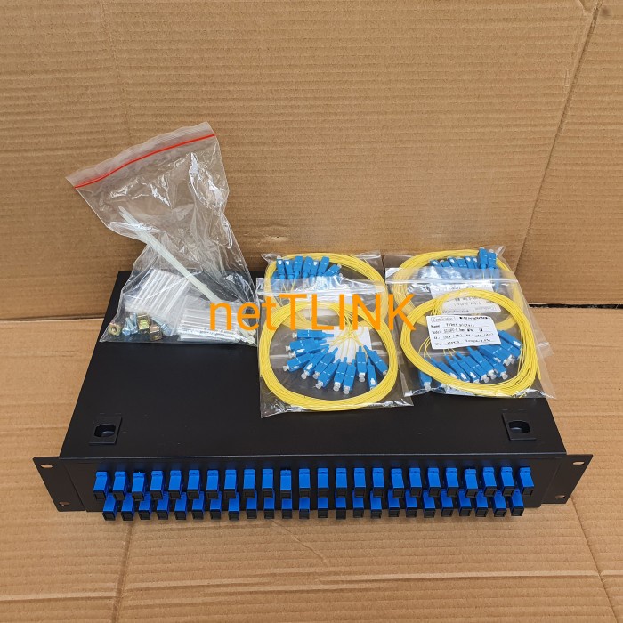 Jual ODF / OTB rackmount 48 core SC UPC 2U lengkap ( hitam ) | Shopee Indonesia