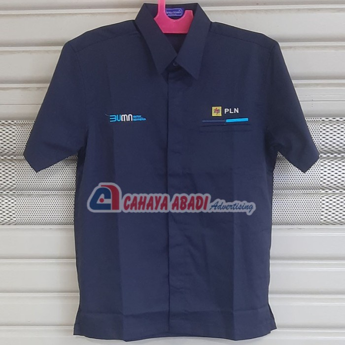 Jual Baru Kemeja Bumn Pln Seragam Bumn Pln Navy | Shopee Indonesia