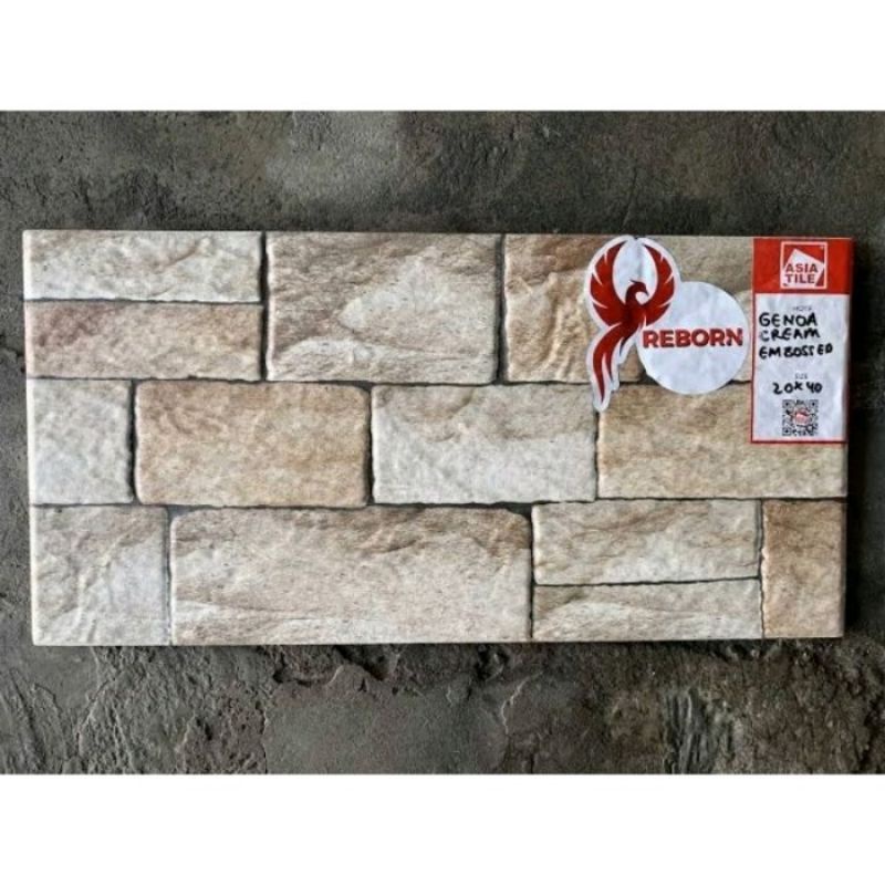 Jual keramik dinding 20x40 kasar timbul model bata kw 1 by ASIA TILE ...