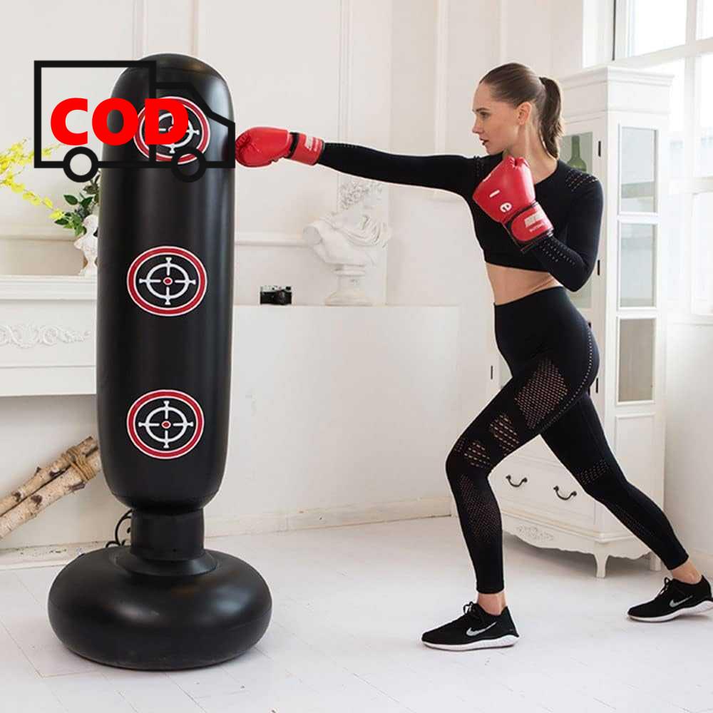 Jual Tiang Samsak Tinju Model Berdiri 1.6M Inflatable PVC Tebal Standing Punching Boxing Punch ...