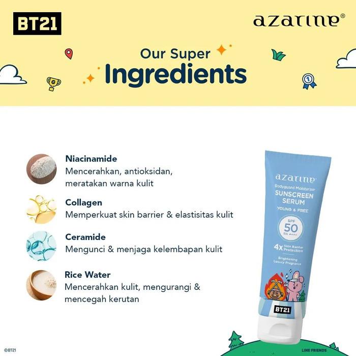 Jual Vip | Azarine X Bt21 Body Guard Moisturizer Sunscreen Serum Spf 50 ...