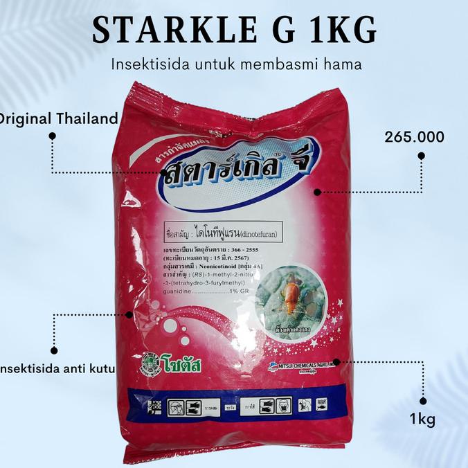Jual Starkle G 1kg Insektisida Anti Kutu Furadan Original Thailand ...