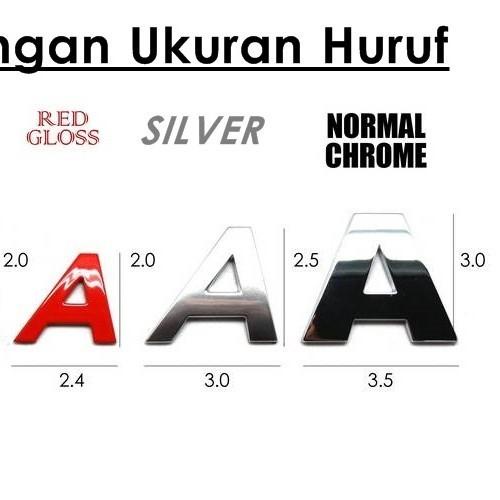 Jual Emblem Abjad Tulisan Omoda Pilihan Black, Silver Dan Chrome ( @5 ...