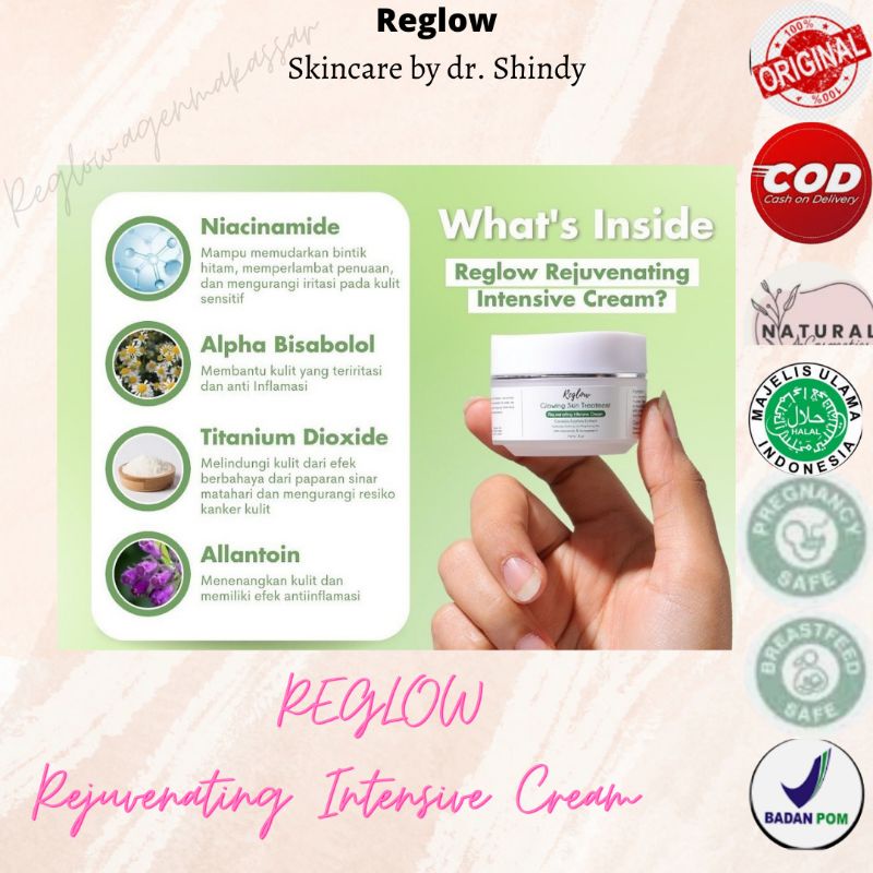 Jual Agen Resmi Reglow Cream Intensive Care by dr. Shindy wajah glowing ...