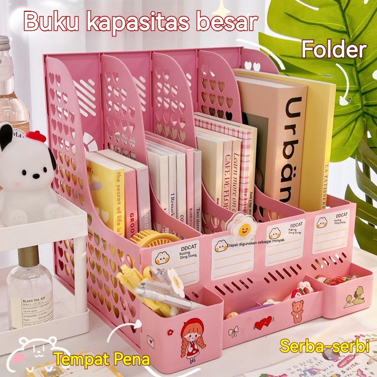 Jual Langsung Checkout 【COD】Rak Buku Sekat Rak Penyimpanan Barang Pena ...