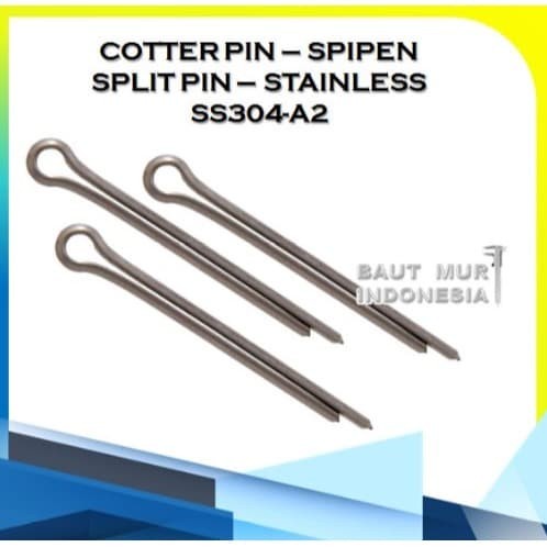 Jual COTTER PIN - SPLIT PIN - SPIPEN STAINLESS SS304 - A2 M2.5X20 ...