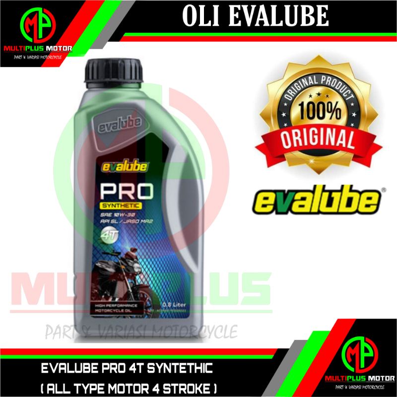 Jual Oli mesin motor 4T EVALUBE PRO SYNTHETIC 4T 10W-30 (1LT) ORIGINAL 100% | Shopee Indonesia