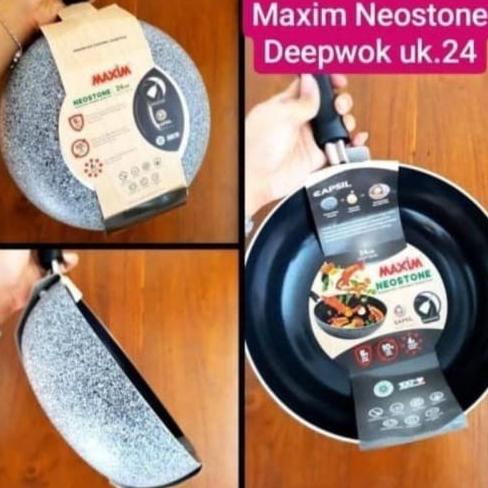 Jual Maxim Deepwok Neostone Marble Ceramic Anti lengket 24 cm | Shopee Indonesia